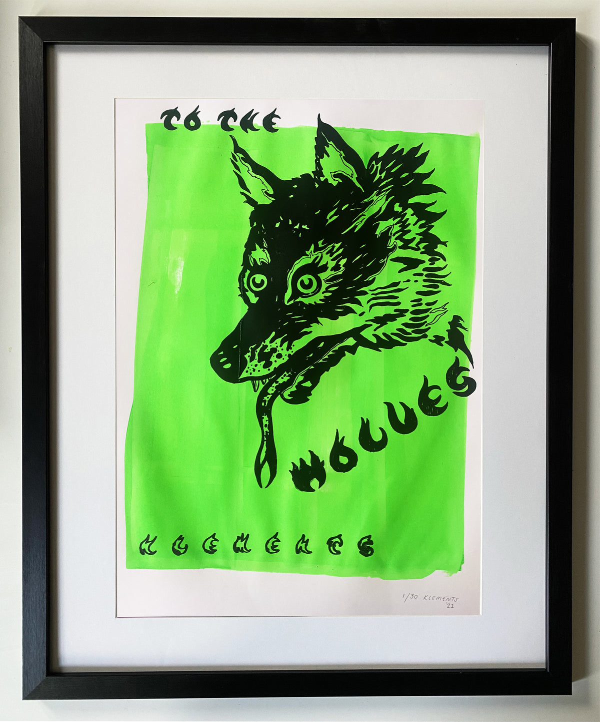 Hand screen printed 'WOLVES' A2 print – Klements London